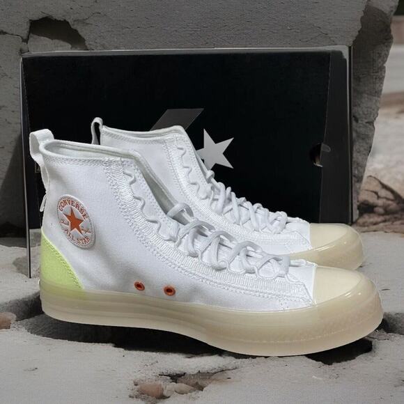 Converse | Shoes | Converse Chuck Taylor Hi Mens 1 Women 13 White Lime ...